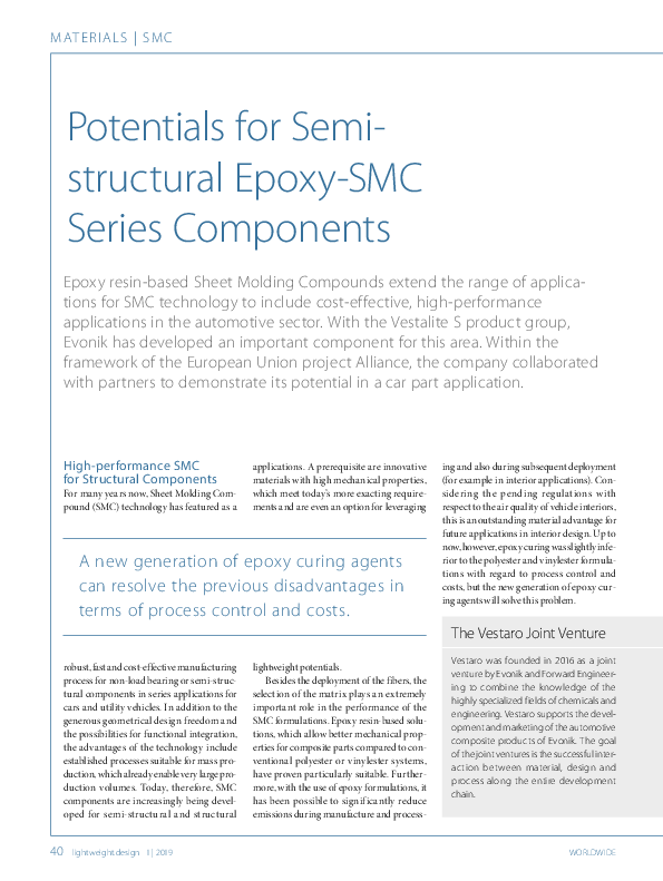 (PDF) Potentials for Semi- structural Epoxy-SMC Series Components