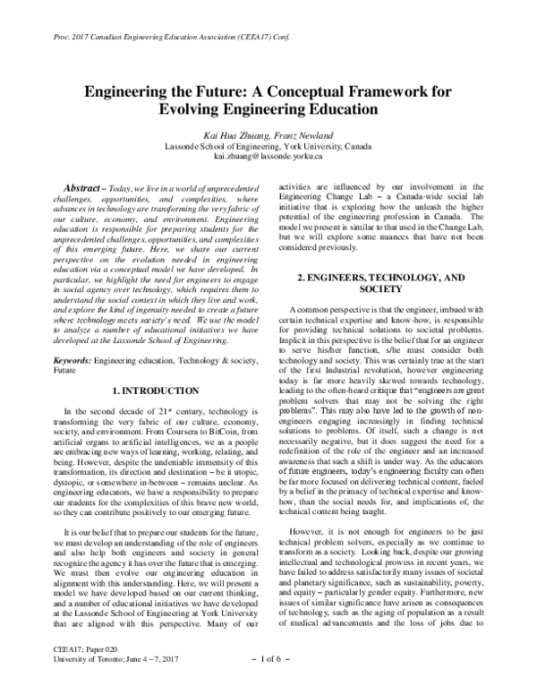 (PDF) Engineering the Future: A Conceptual Framework for Evolving ...
