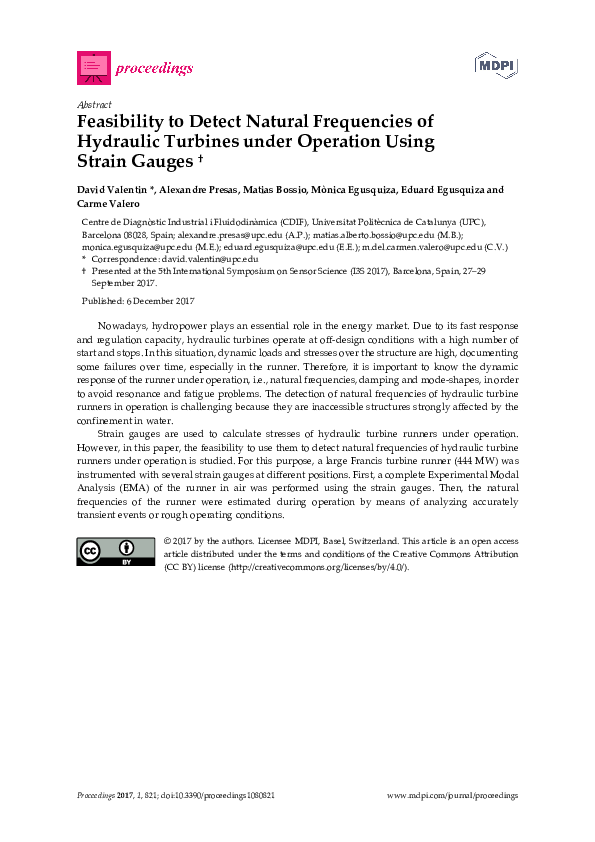 (PDF) Feasibility to Detect Natural Frequencies of Hydraulic Turbines ...