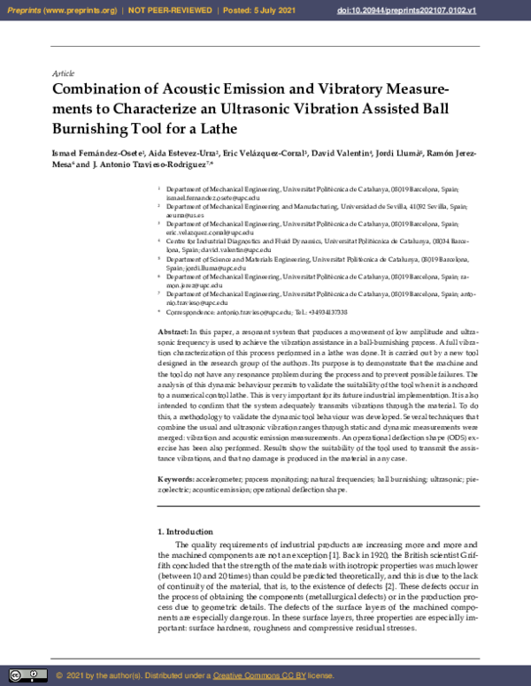(PDF) Ultrasonic Vibration-Assisted Tool Characterization for Lathe