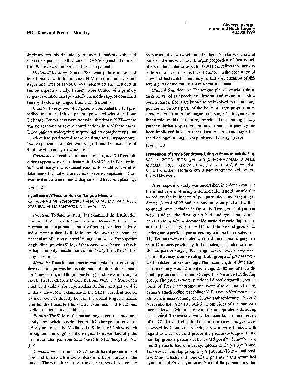 (PDF) Prevention of Frey's syndrome using a sternomastoid flap