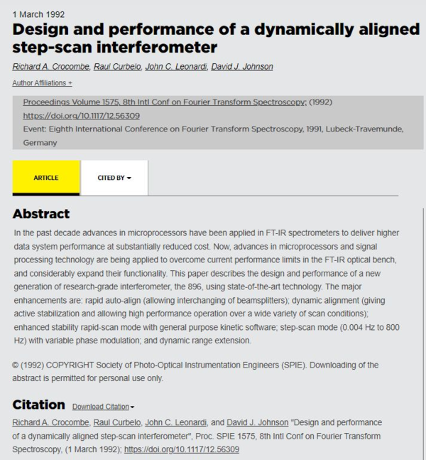 (PDF) Design and performance of a dynamically aligned step-scan ...