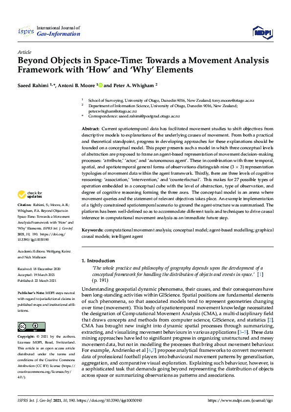 (PDF) Beyond Objects in Space-Time: Towards a Movement Analysis Framework with 'How' and 'Why ...