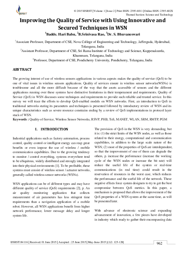 (PDF) Improving the Quality of Service with Using Innovative and ...