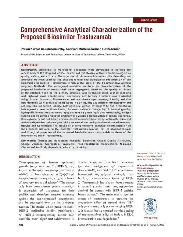 (PDF) Comprehensive Analytical Characterization of the Proposed ...