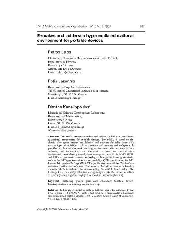 (PDF) Copyright © 2009 Inderscience Enterprises Ltd