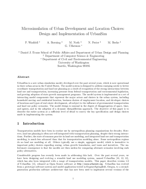 (PDF) Microsimulation of urban development and location choices: Design and implementation of ...