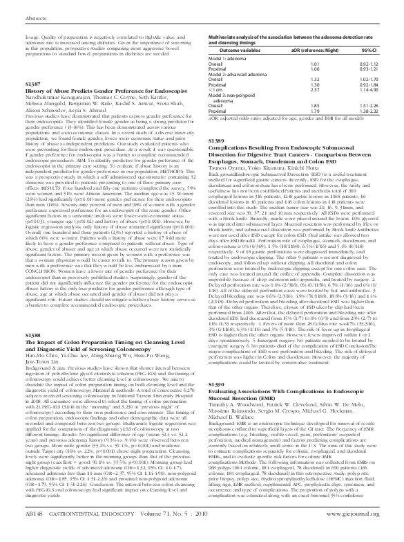 (PDF) S1389: Complications Resulting From Endoscopic Submucosal ...