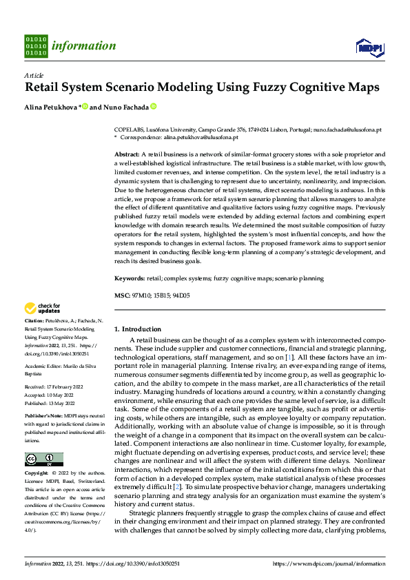 Pdf Retail System Scenario Modeling Using Fuzzy Cognitive Maps