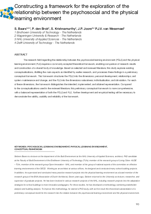 (PDF) Constructing a framework for the exploration of the relationship ...
