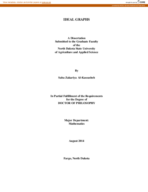 (PDF) Ideal Graphs