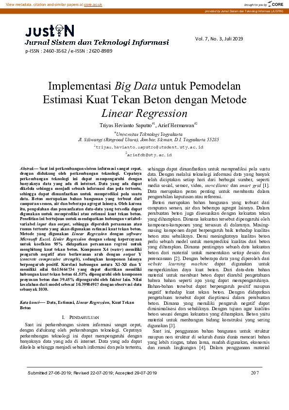 (PDF) Implementasi Big Data untuk Pemodelan Estimasi Kuat Tekan Beton ...