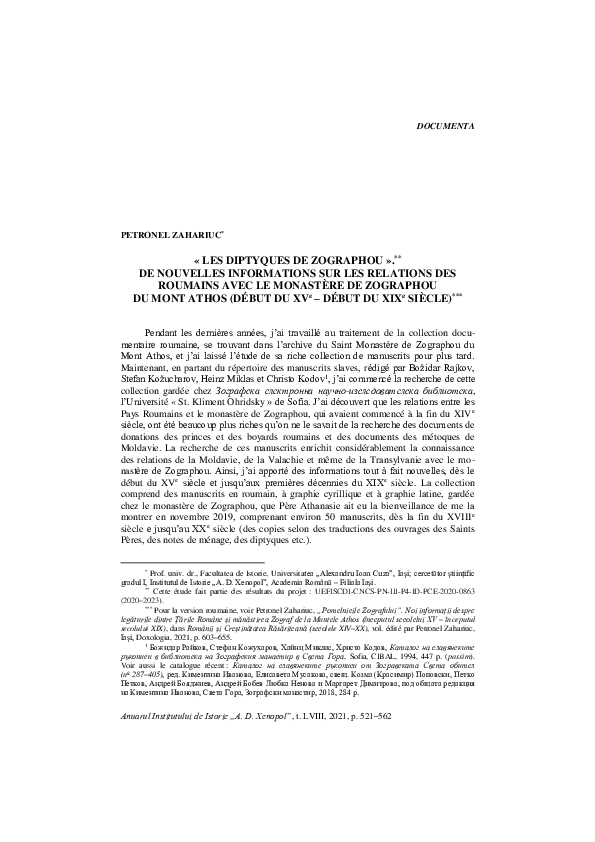 (PDF) Petronel Zahariuc, « Les diptyques de Zographou ». De nouvelles ...