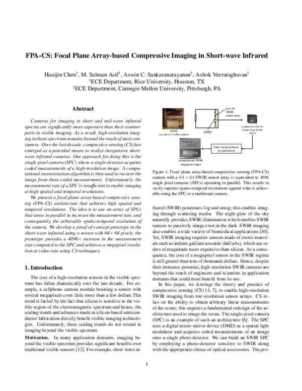 (PDF) FPA-CS: Focal plane array-based compressive imaging in short-wave infrared