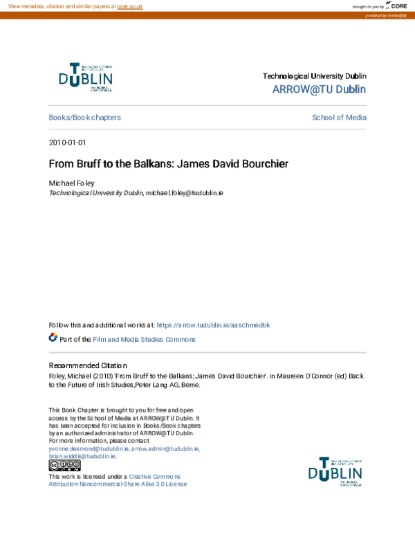 (PDF) From Bruff to the Balkans: James David Bourchier