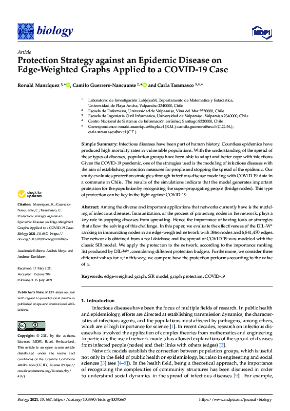 (PDF) Protection Strategy against an Epidemic Disease on Edge-Weighted ...