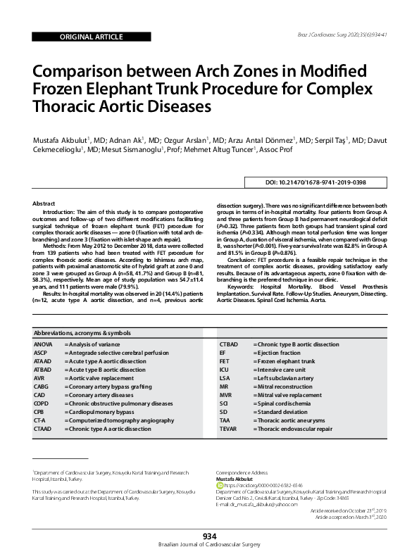 (PDF) Comparison between Arch Zones in Modified Frozen Elephant Trunk ...