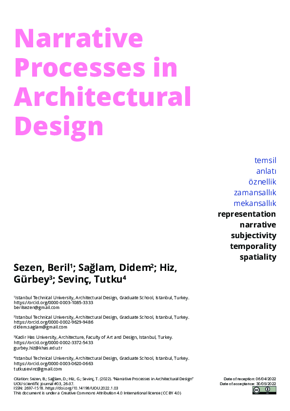 (PDF) Narrative Processes in Architectural Design