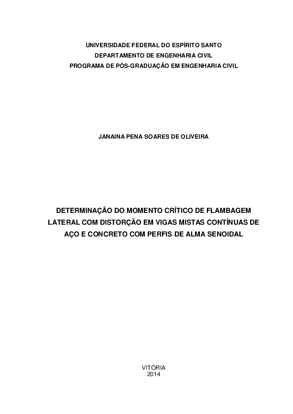 (PDF) Determinação do momento crítico de flambagem lateral com ...