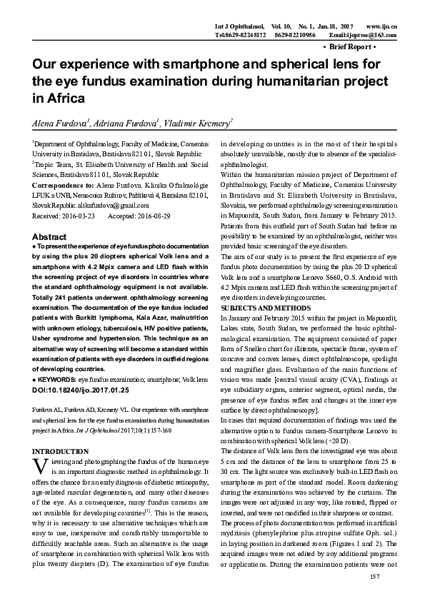(PDF) Our experience with smartphone and spherical lens for the eye ...