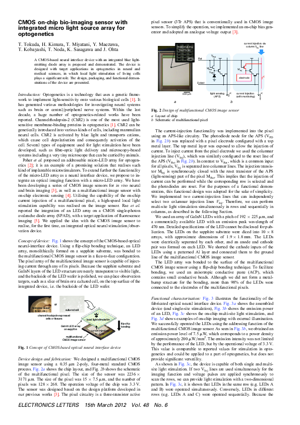(PDF) CMOS on-chip bio-imaging sensor with integrated micro light ...