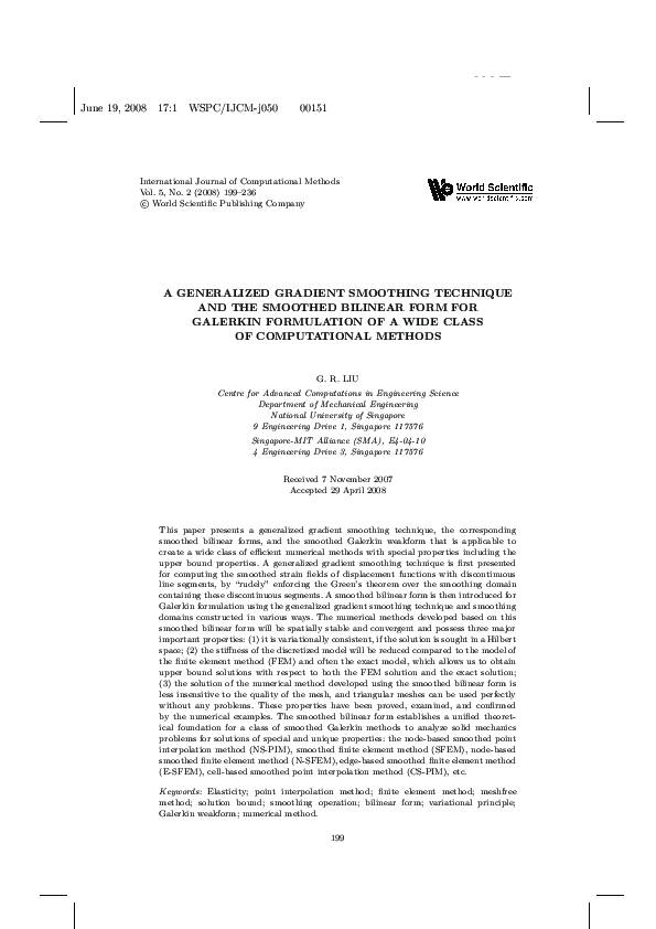 (PDF) A Generalized Gradient Smoothing Technique and the Smoothed Bilinear Form for Galerkin ...