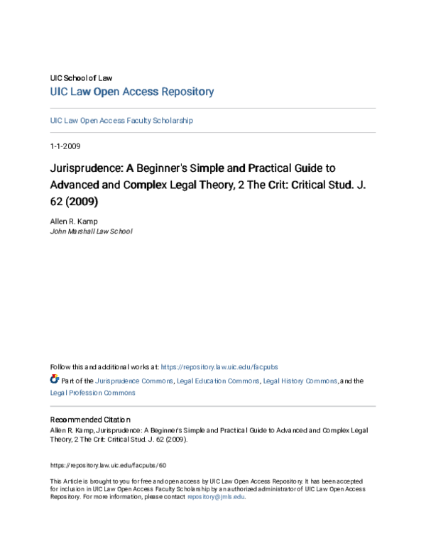 (PDF) Jurisprudence: A Beginner's Simple and Practical Guide to Complex ...