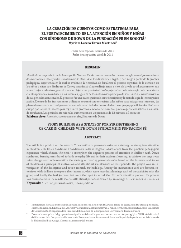 (PDF) La Creación De Cuentos Como Estrategia Para El Fortalecimiento De La Atención en Niños y ...