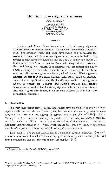 (PDF) How to improve signature schemes