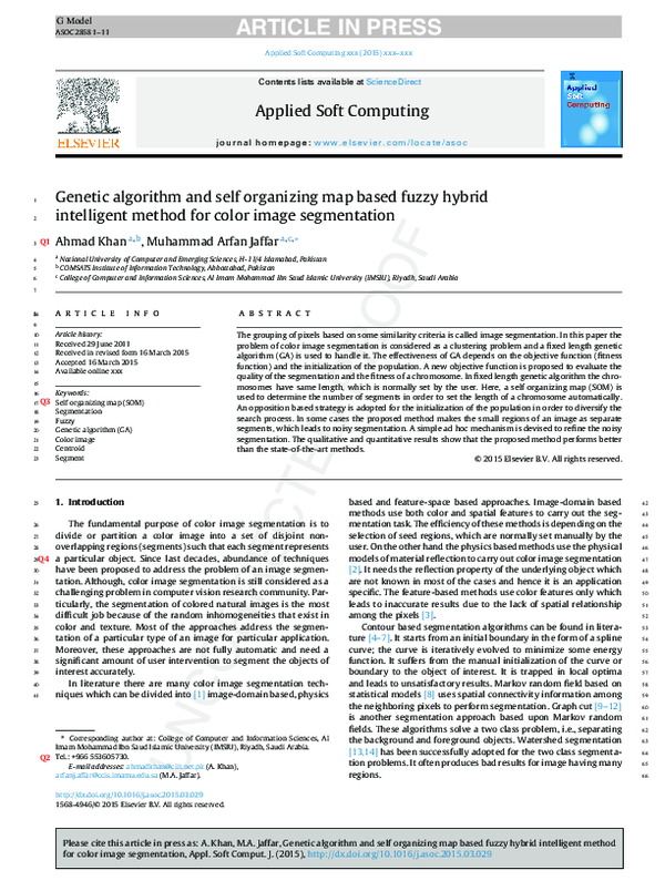 (PDF) Hybrid Fuzzy Method for Color Image Segmentation Using GA
