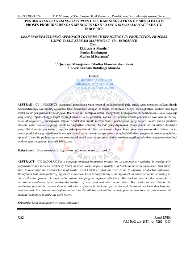 (PDF) Pendekatan Lean Manufacturing Untuk Meningkatkan Efisiensi Dalam Proses Produksi Dengan ...