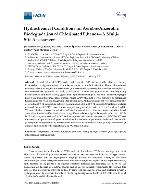 (PDF) Hydrochemical Conditions for Aerobic/Anaerobic Biodegradation of ...