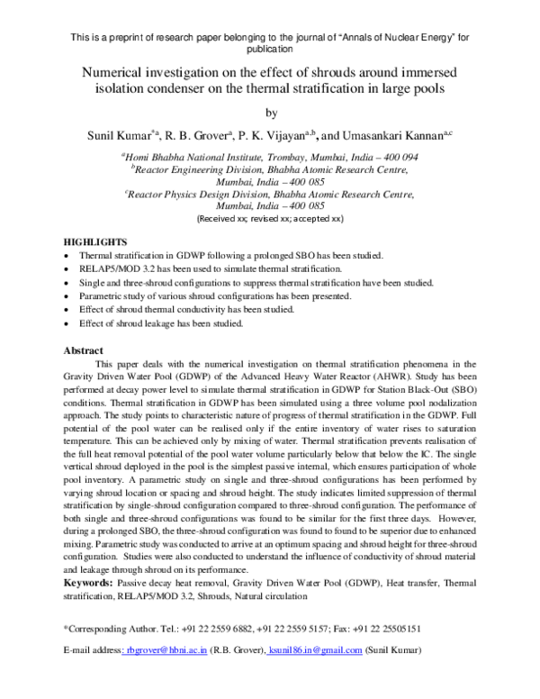 (PDF) Numerical investigation on the effect of shrouds around immersed ...