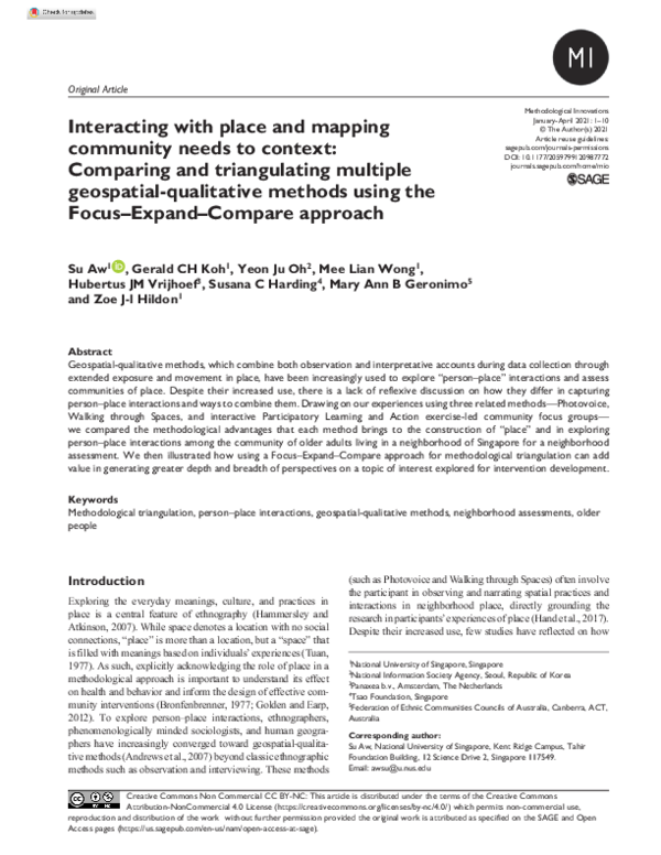 (PDF) Triangulating Geospatial-Qualitative Methods