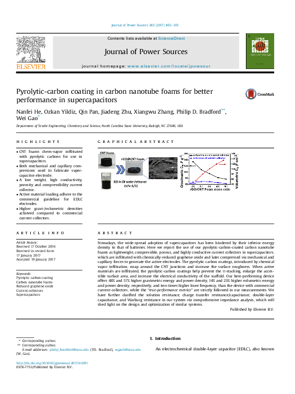 (PDF) Pyrolytic-carbon coating in carbon nanotube foams for better ...