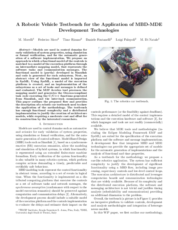 (PDF) A robotic vehicle testbench for the application of MBD-MDE ...