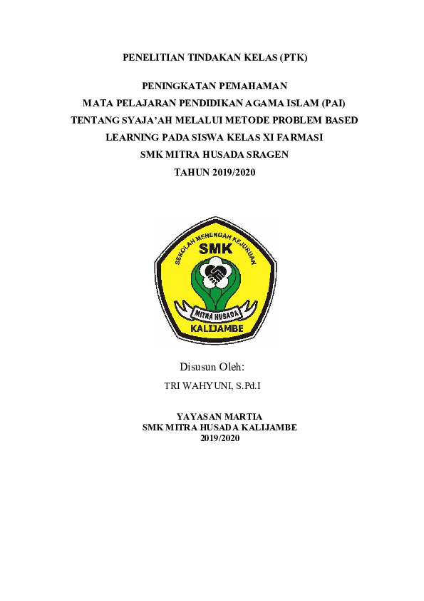 (DOC) PENELITIAN TINDAKAN KELAS (PTK) PENINGKATAN PEMAHAMAN MATA ...