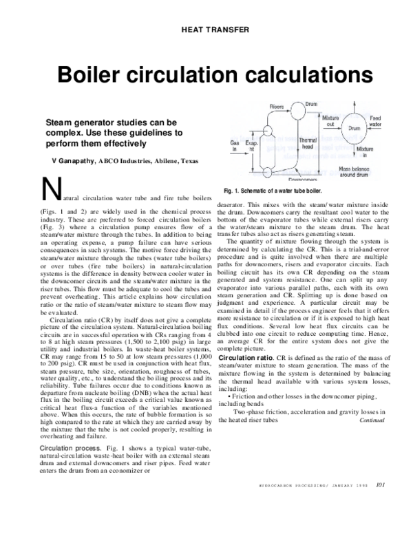 (PDF) Boiler circulation calculations Steam generator studies can be ...