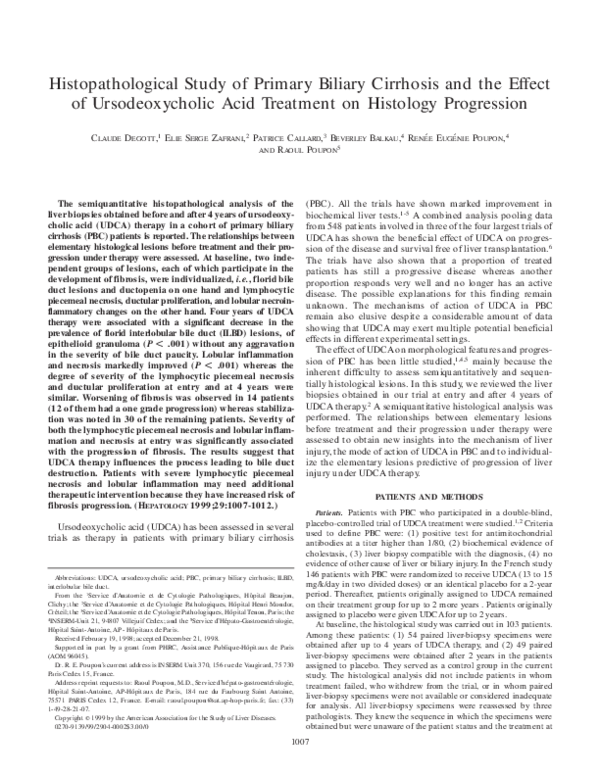 (PDF) UDCA Effects on Histopathology in PBC