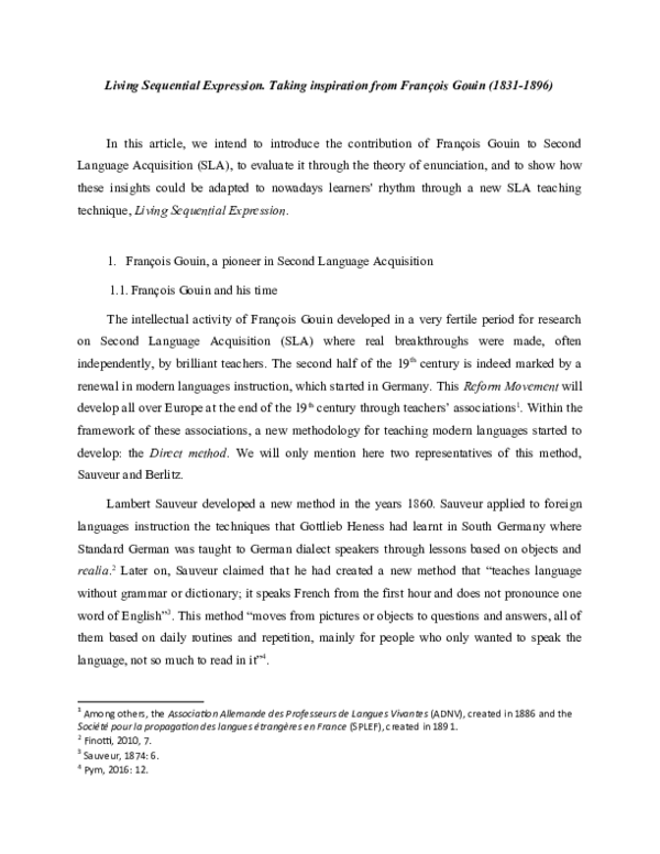(DOC) Living Sequential Expression. Taking inspiration from François ...