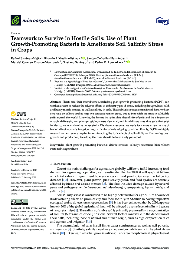 (PDF) Teamwork to Survive in Hostile Soils: Use of Plant Growth ...