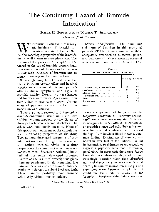 (PDF) The continuing hazard of bromide intoxication