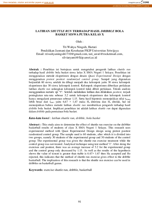 (PDF) Latihan Shuttle Run Terhadap Hasil Dribble Bola Basket Siswa ...