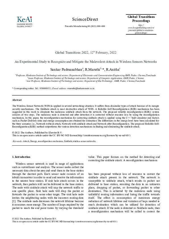 (DOC) An experimental study to recognize and mitigate the malevolent ...