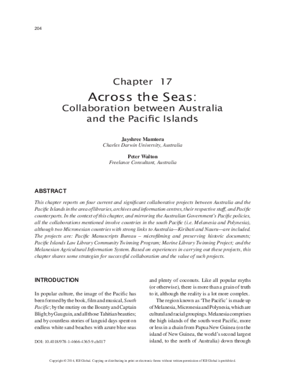 (PDF) Across the Seas