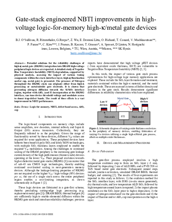 (PDF) Gate-Stack Engineered NBTI Improvements in Highvoltage Logic-For ...