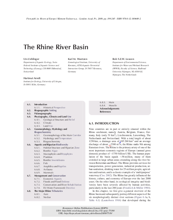 (PDF) The Rhine River Basin