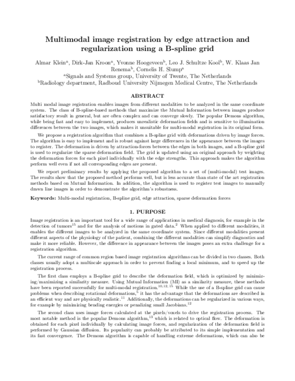 (PDF) Multimodal image registration by edge attraction and regularization using a B-spline grid ...