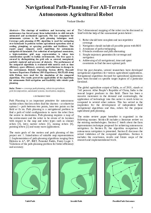(PDF) Navigational Path-Planning For All-Terrain Autonomous Agricultural Robot