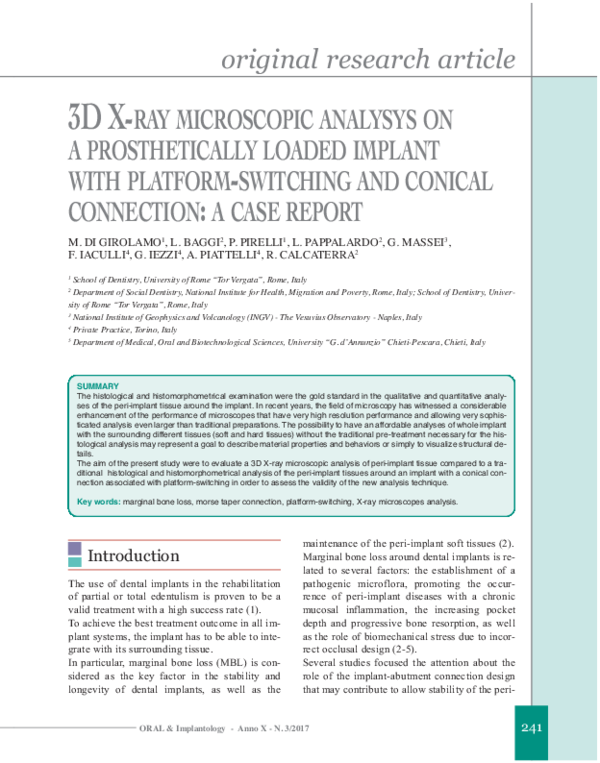 (PDF) 3D X-Ray Microscopic Analysys on a Prosthetically Loaded Implant ...